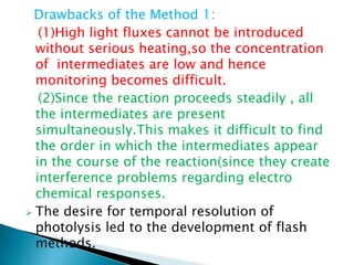 Electrochemical Monitoring of Photolytic Intermediates | PPTX