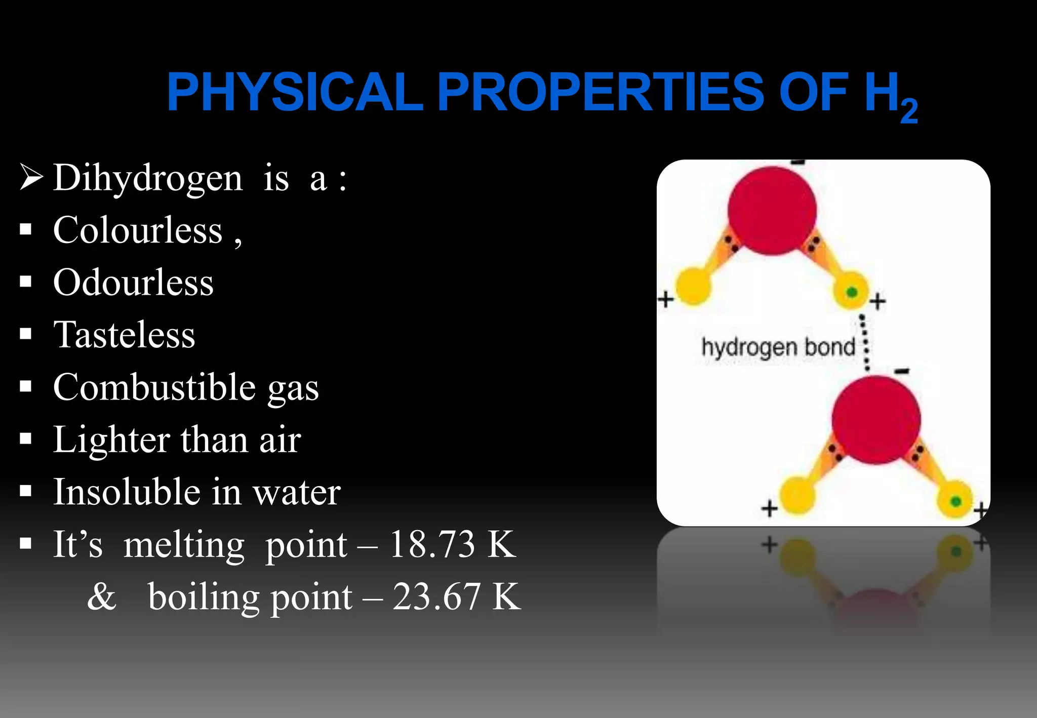 ALL ABOUT OF HYDROGEN IN A PRESENTATION | PPTX | Chemistry | Science