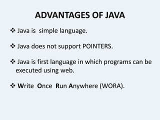 Presentation on Core java | PPT
