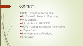 THE SOLUTION FOR BIG DATA | PPT