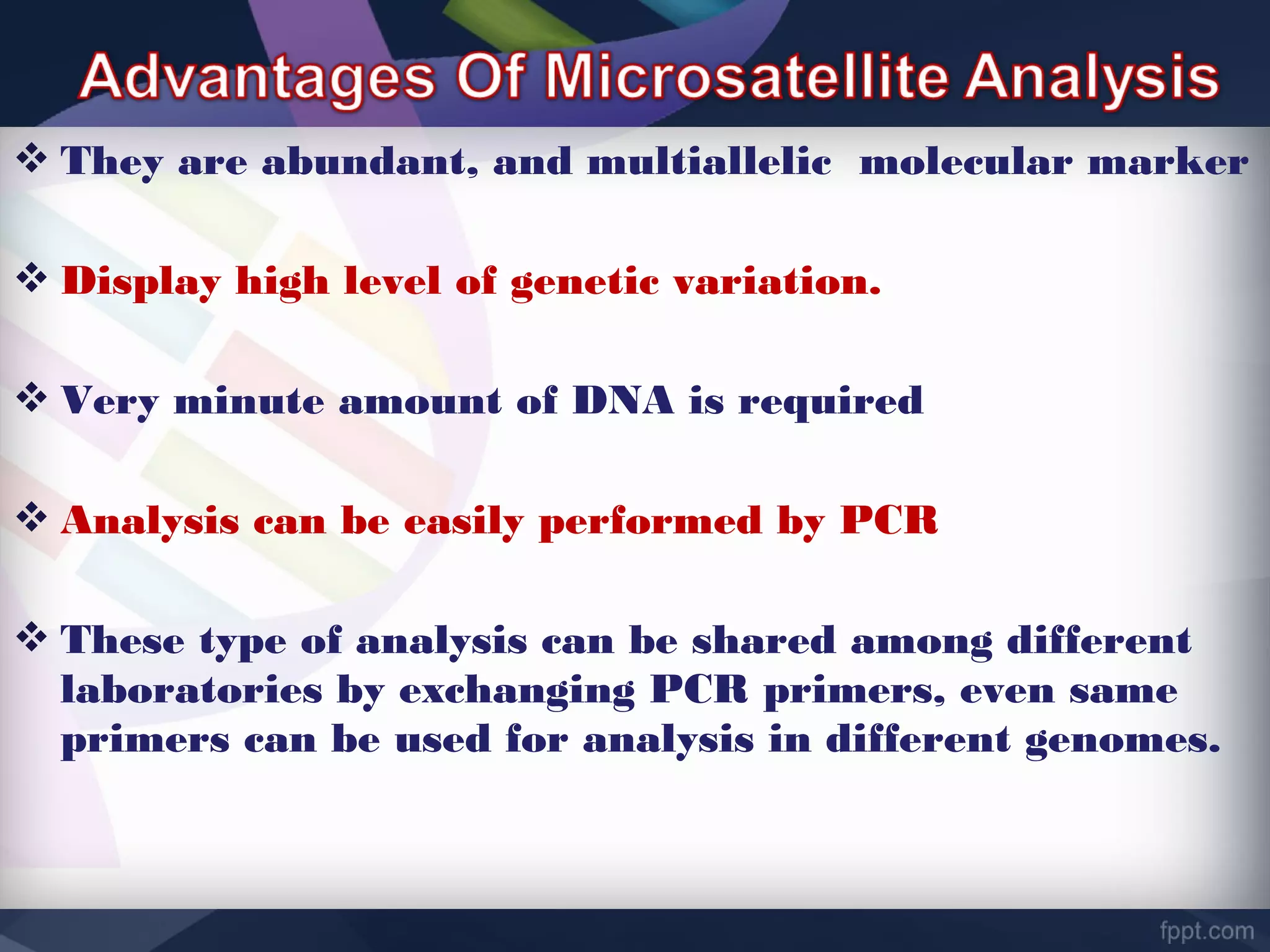 Microsatellites- Molecular fingerprints | PPT
