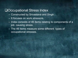 Occupational Stress and its Consequences to Employees | PPTX