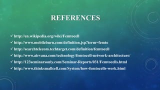 Seminar presentation On Femtocell Technology | PPTX | Computer ...