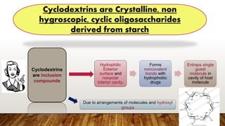 Excipients: Cyclodextrins and ion exchange resins | PPTX