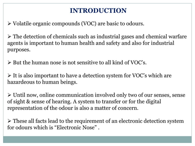 Electronic Nose(e-Nose) | PPTX | Consumer Electronics | Technology & Computing