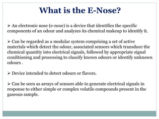 Electronic Nose(e-Nose) | PPTX | Consumer Electronics | Technology ...