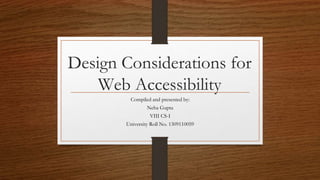 Design Considerations for Web Accessibility | PPTX