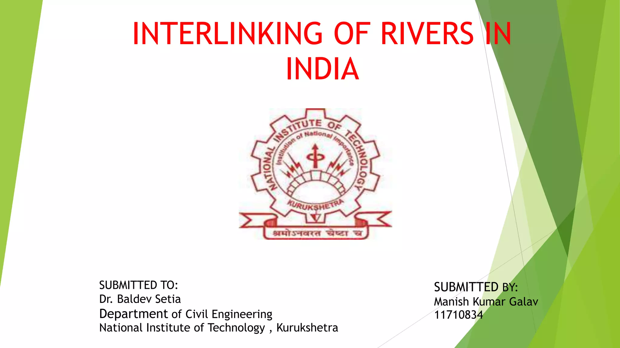 inter-linking of rivers in india | PPTX