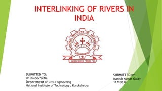 inter-linking of rivers in india | PPT