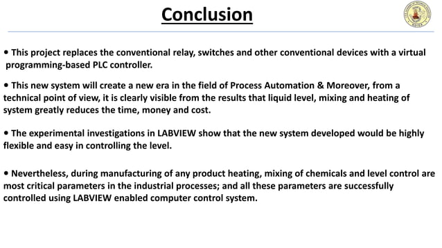 Seminar Industrial Automation And Control Through Plc And Labview Presentation Ppt