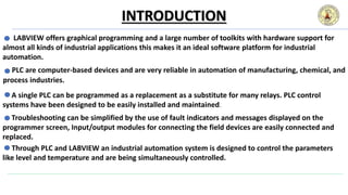 Seminar INDUSTRIAL AUTOMATION & CONTROL THROUGH PLC AND LABVIEW ...