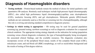 Disorders of hemoglobin and hemoglobinopathies | PPTX