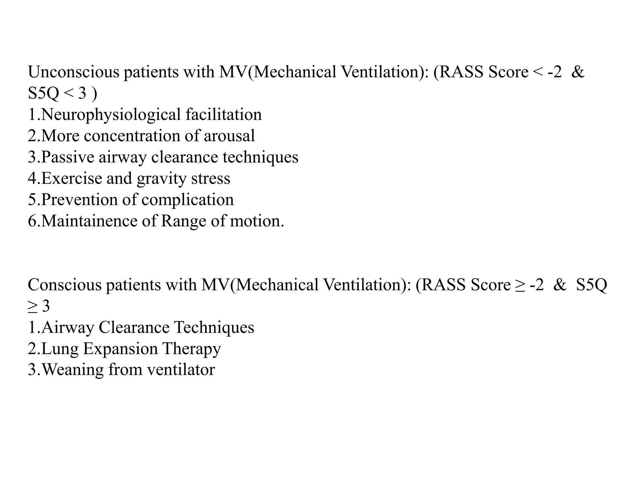 4. Physiotherapeutic approach of management in mechanically ventilated ...
