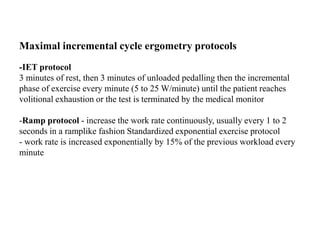 Clinical exercise testing: purpose, modalities, protocol | PPTX