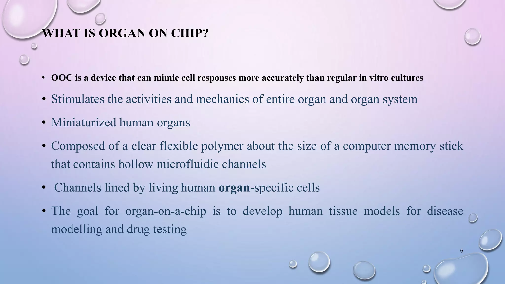 Organs On Chips (OOC) | PPTX