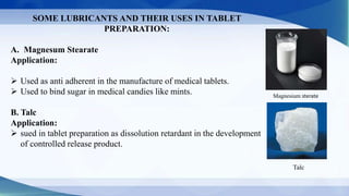 LUBRICANTS USED IN TABLET MANUFACTURING | PPT