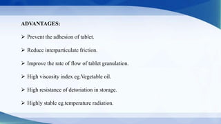 LUBRICANTS USED IN TABLET MANUFACTURING | PPT
