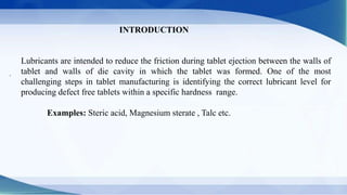 LUBRICANTS USED IN TABLET MANUFACTURING | PPT