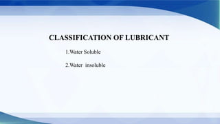 LUBRICANTS USED IN TABLET MANUFACTURING | PPT