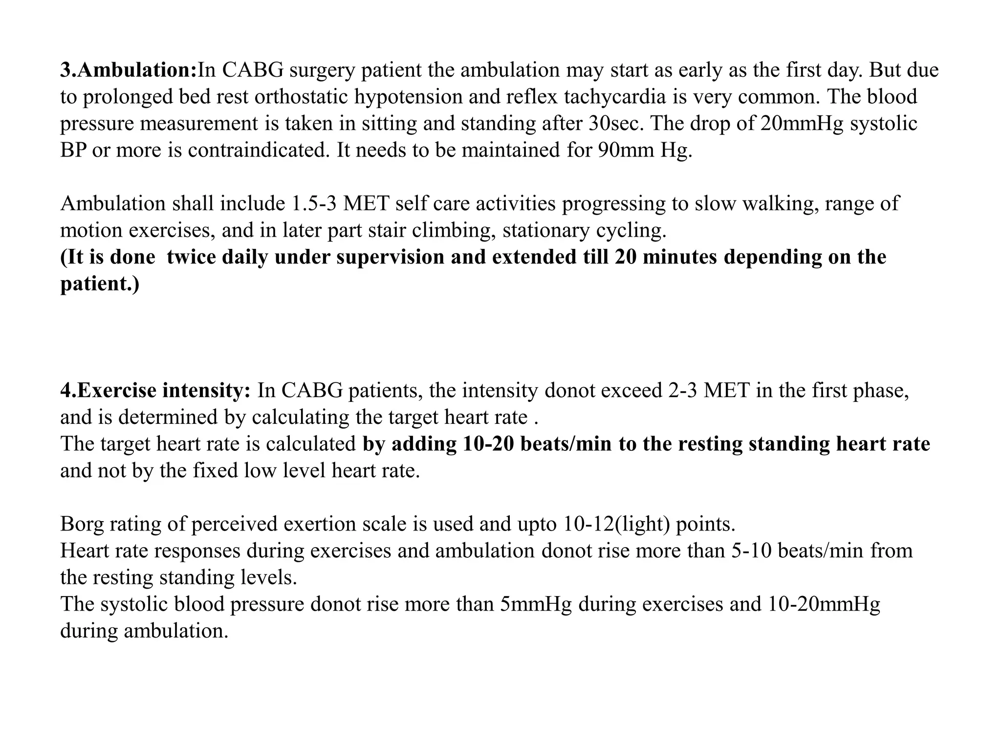 1. Phase -1 Cardiac Rehabilitation in CABG patients. | PPTX