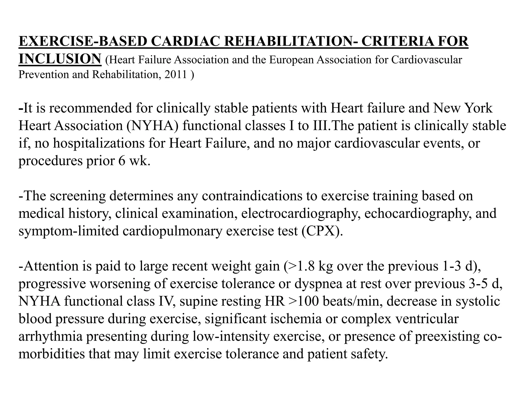 3. Exercise Intolerance and its treatment with exercise-based cardiac ...