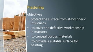 brickwork, plastering and waterproofing | PPT