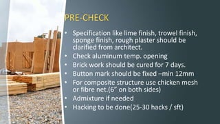 brickwork, plastering and waterproofing | PPT