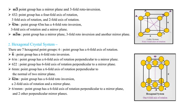 Symmetric properties of crystal system | PPTX | Chemistry | Science