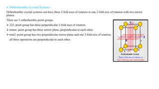 Symmetric properties of crystal system | PPTX