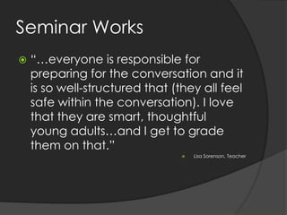 Using Socratic Seminar as an Assessment | PPTX