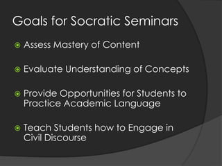 Using Socratic Seminar as an Assessment | PPTX