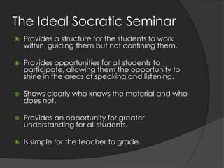 Using Socratic Seminar as an Assessment | PPTX
