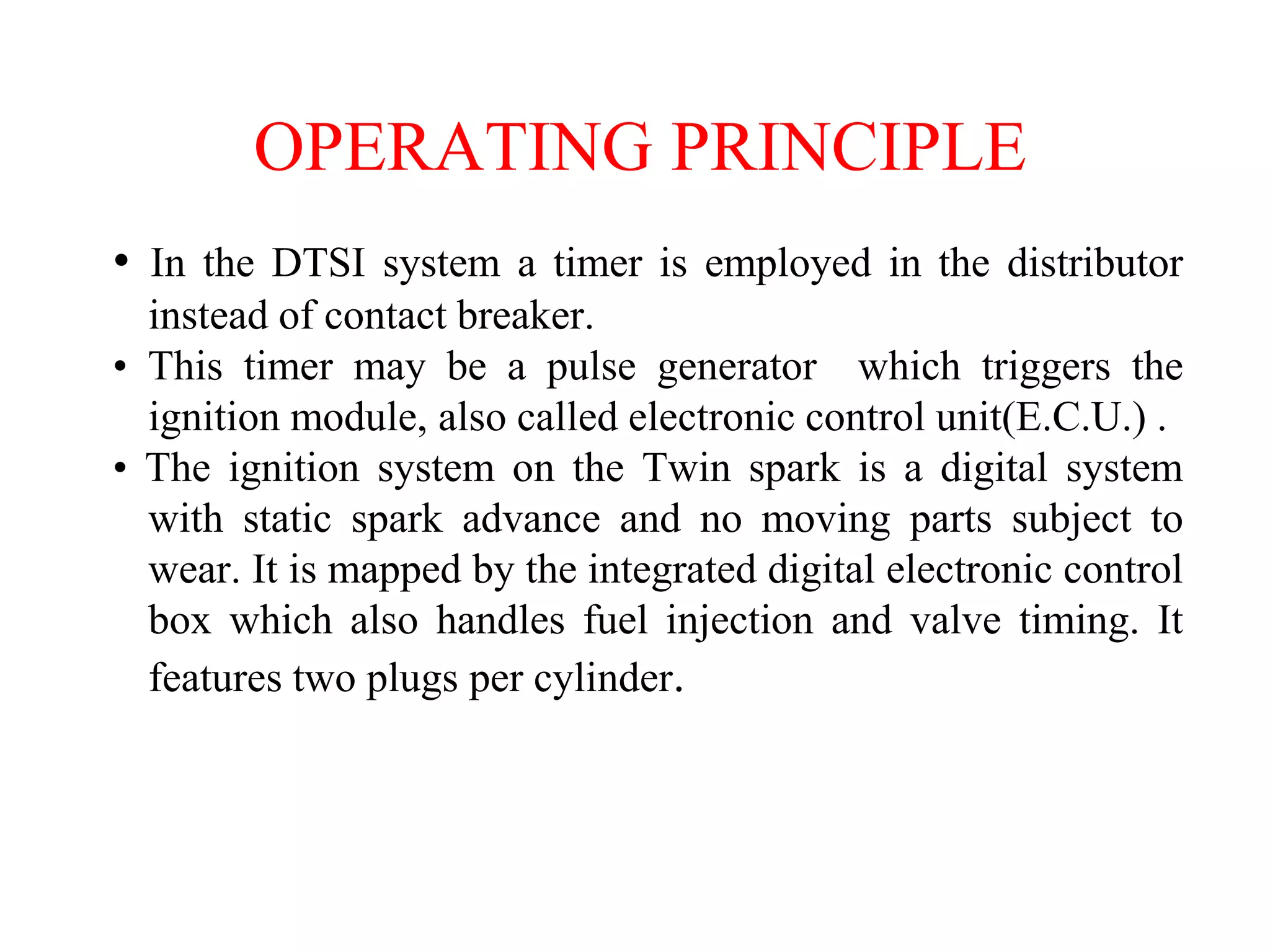 Seminar presentation on dual (twin) spark ignition system | PPTX
