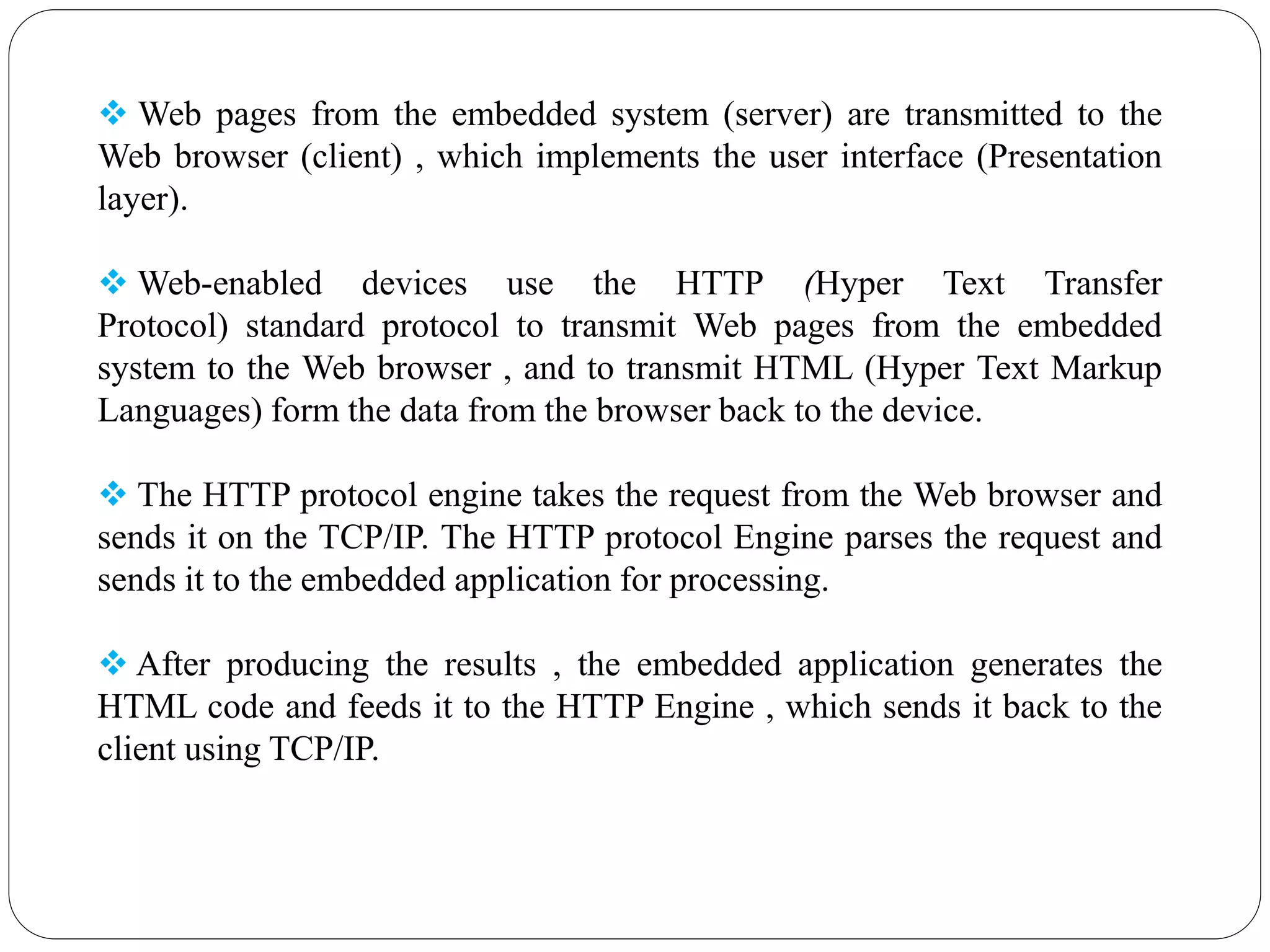 Seminar presentation on embedded web technology | PPTX