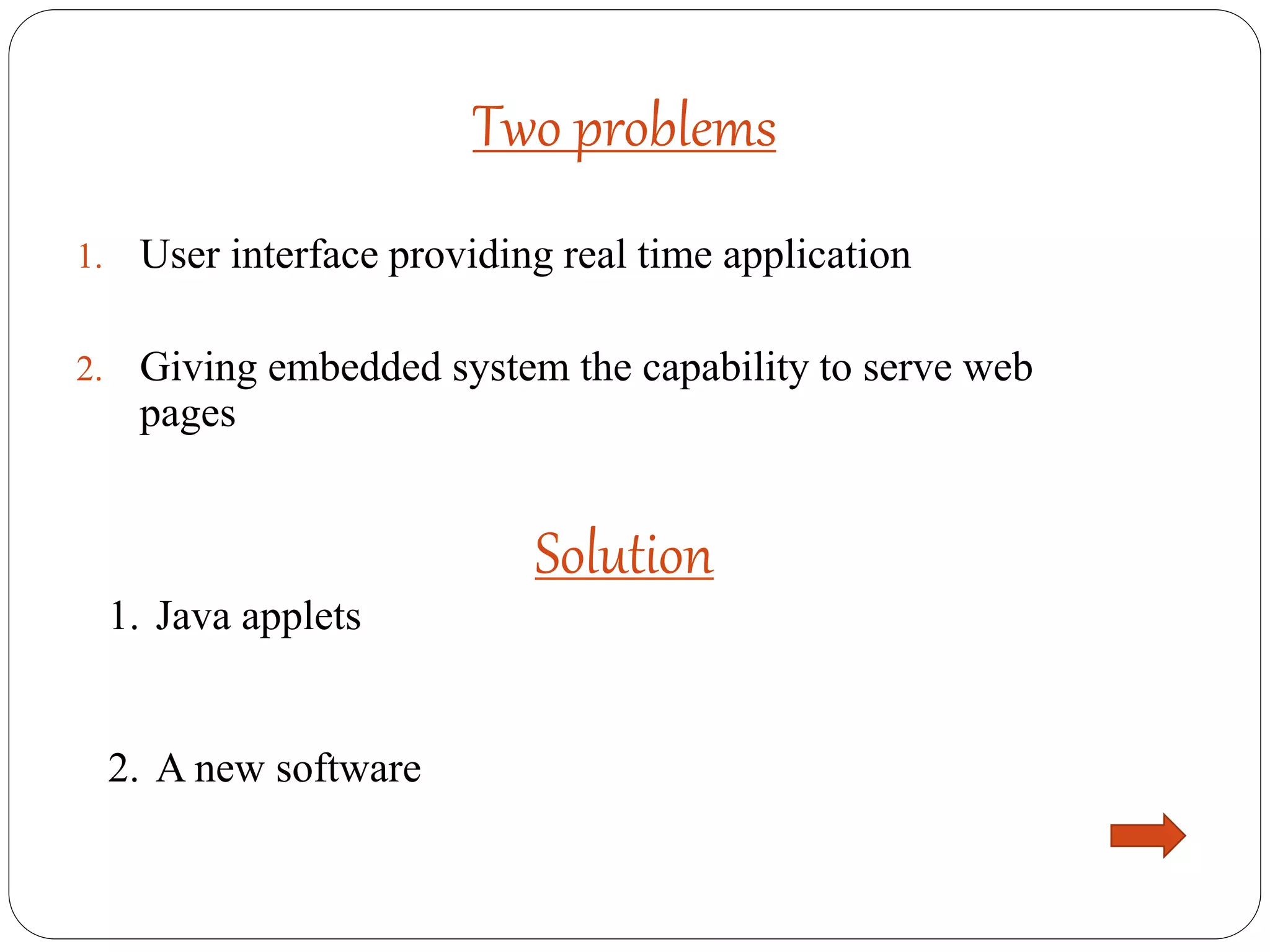 Seminar presentation on embedded web technology | PPTX