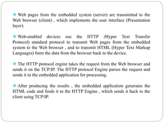 Seminar presentation on embedded web technology | PPTX