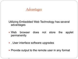 Seminar presentation on embedded web technology | PPTX