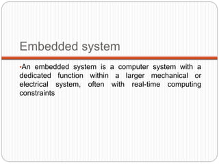 Seminar presentation on embedded web technology | PPTX