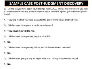 How to Make Insurers Pay a Verdict Beyond Their Coverage | PPTX