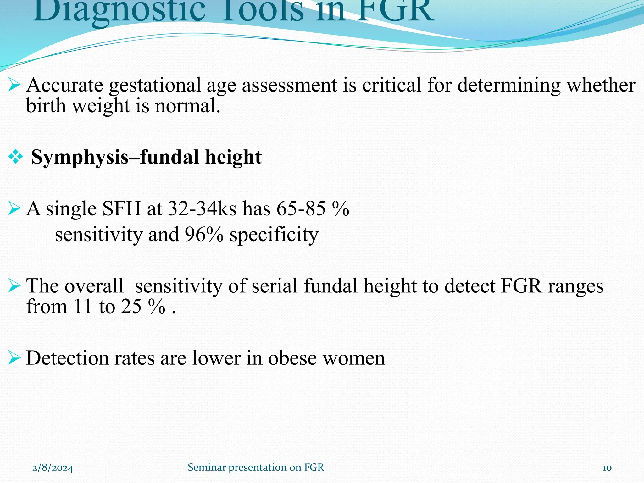 Seminar Presentation on fetal growth restriction | PPTX