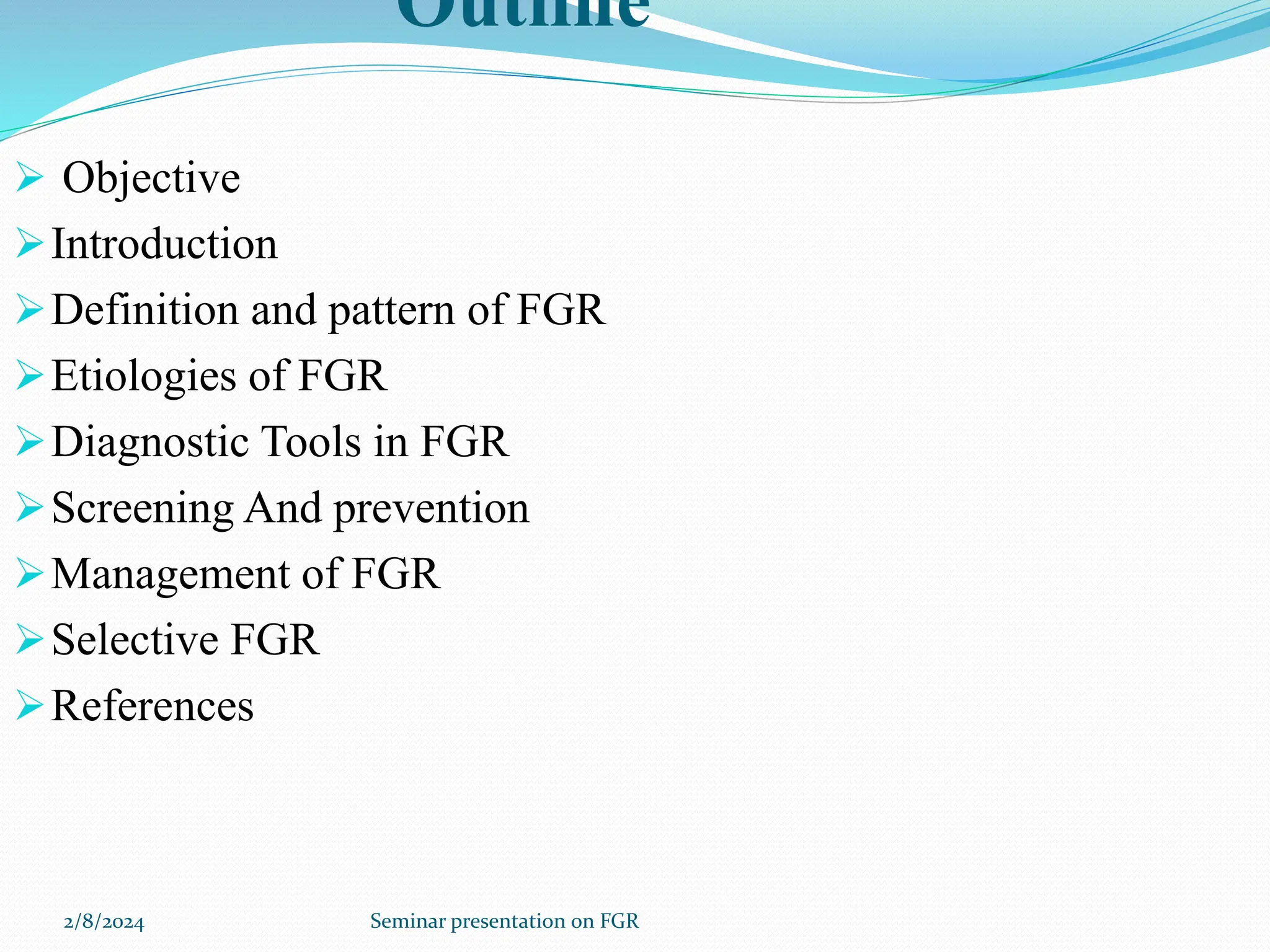 Seminar Presentation on fetal growth restriction | PPTX