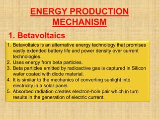 Seminar presentation on nuclear batteries | PPTX