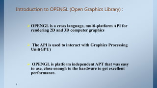 Seminar presentation on OpenGL | PPTX