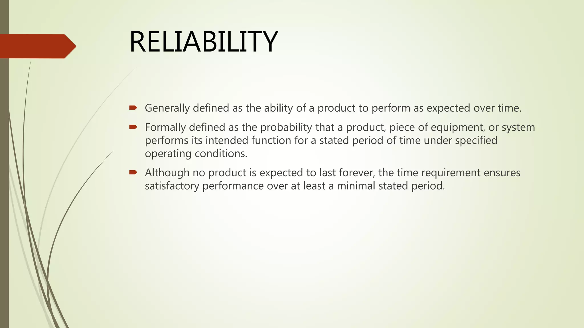 Seminar presentation on reliability | PPTX