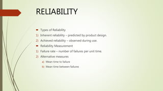 Seminar presentation on reliability | PPTX