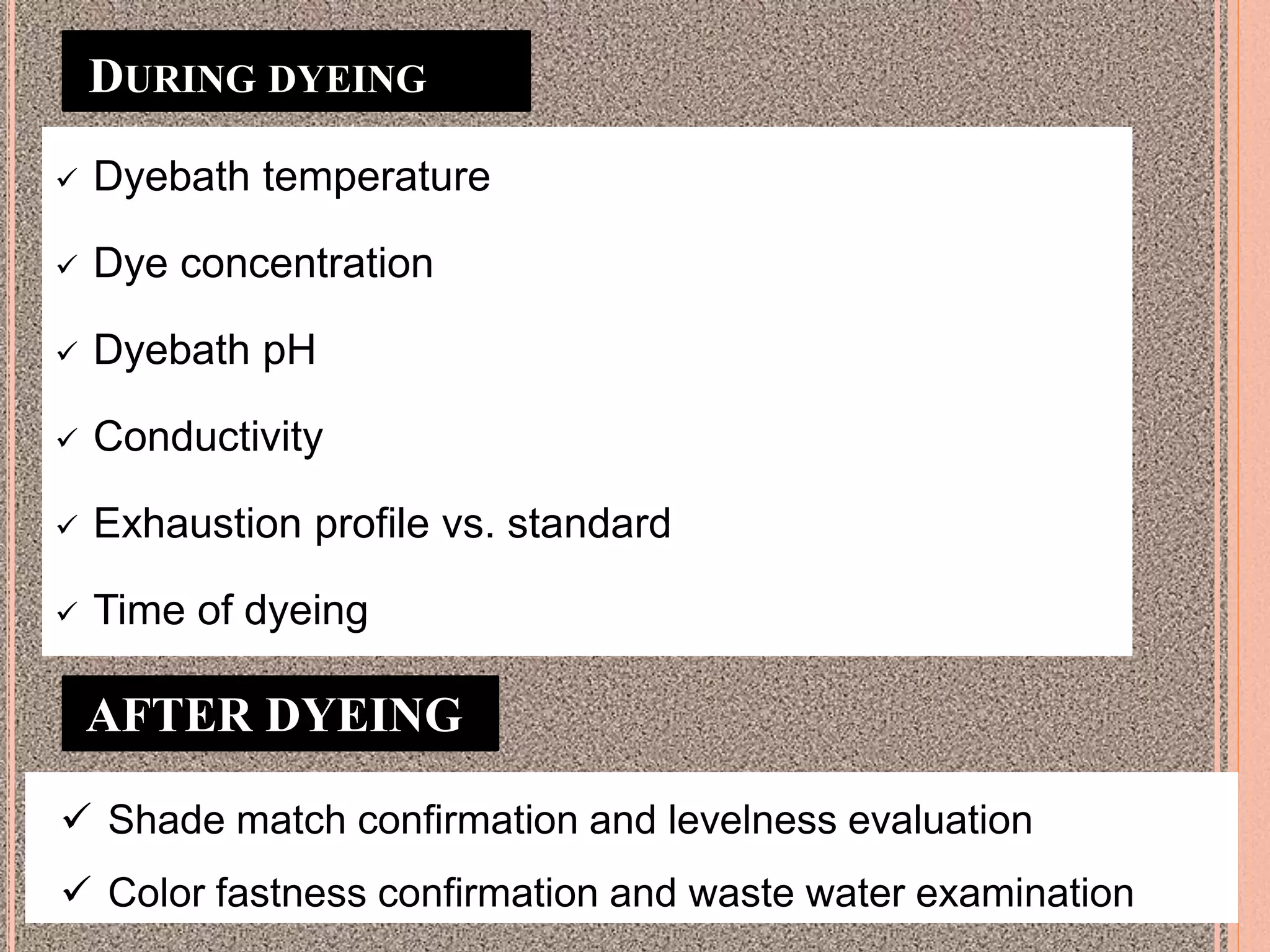 Right -First- Time Dyeing | PPTX