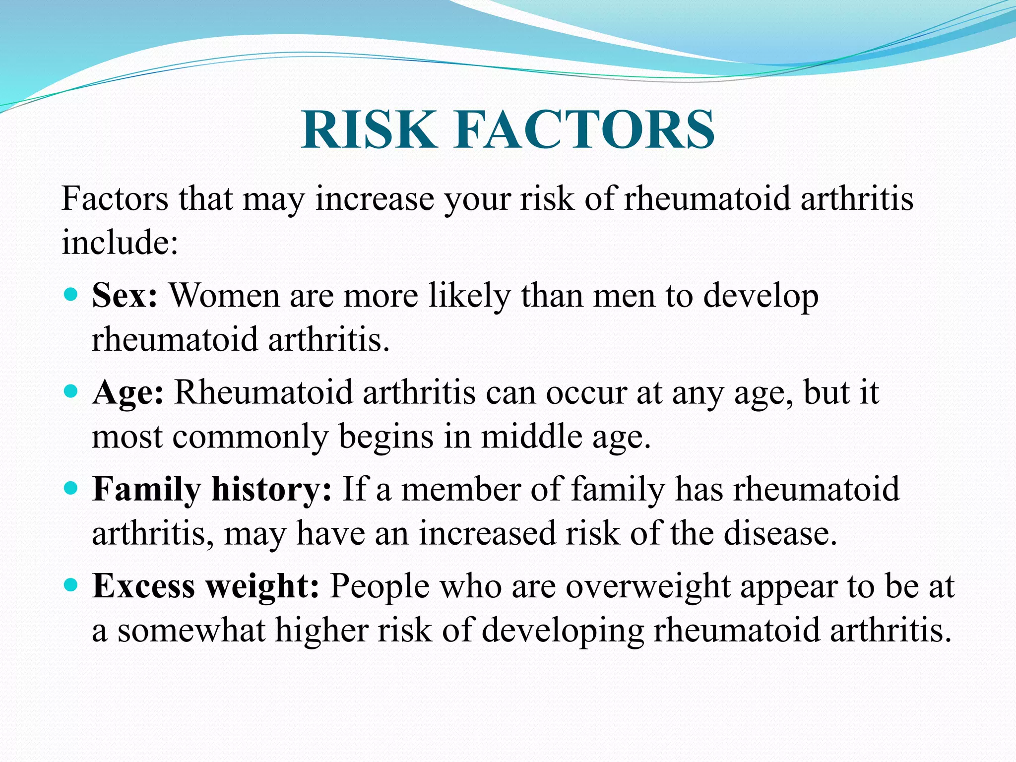 Seminar Presentation On Rheumatoid Arthritispptx 8995