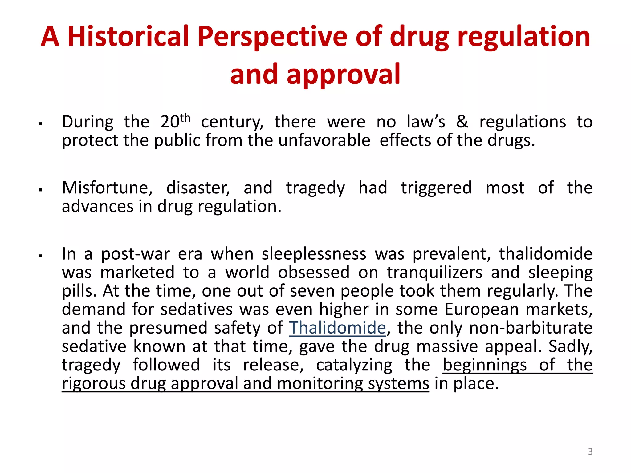 Regulations for drug approval in USA, E.U & India | PPTX