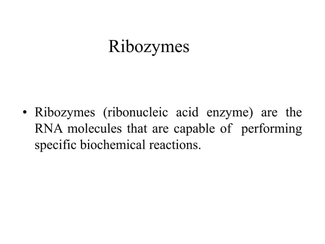 Role of ribozymes in viral infection | PPT