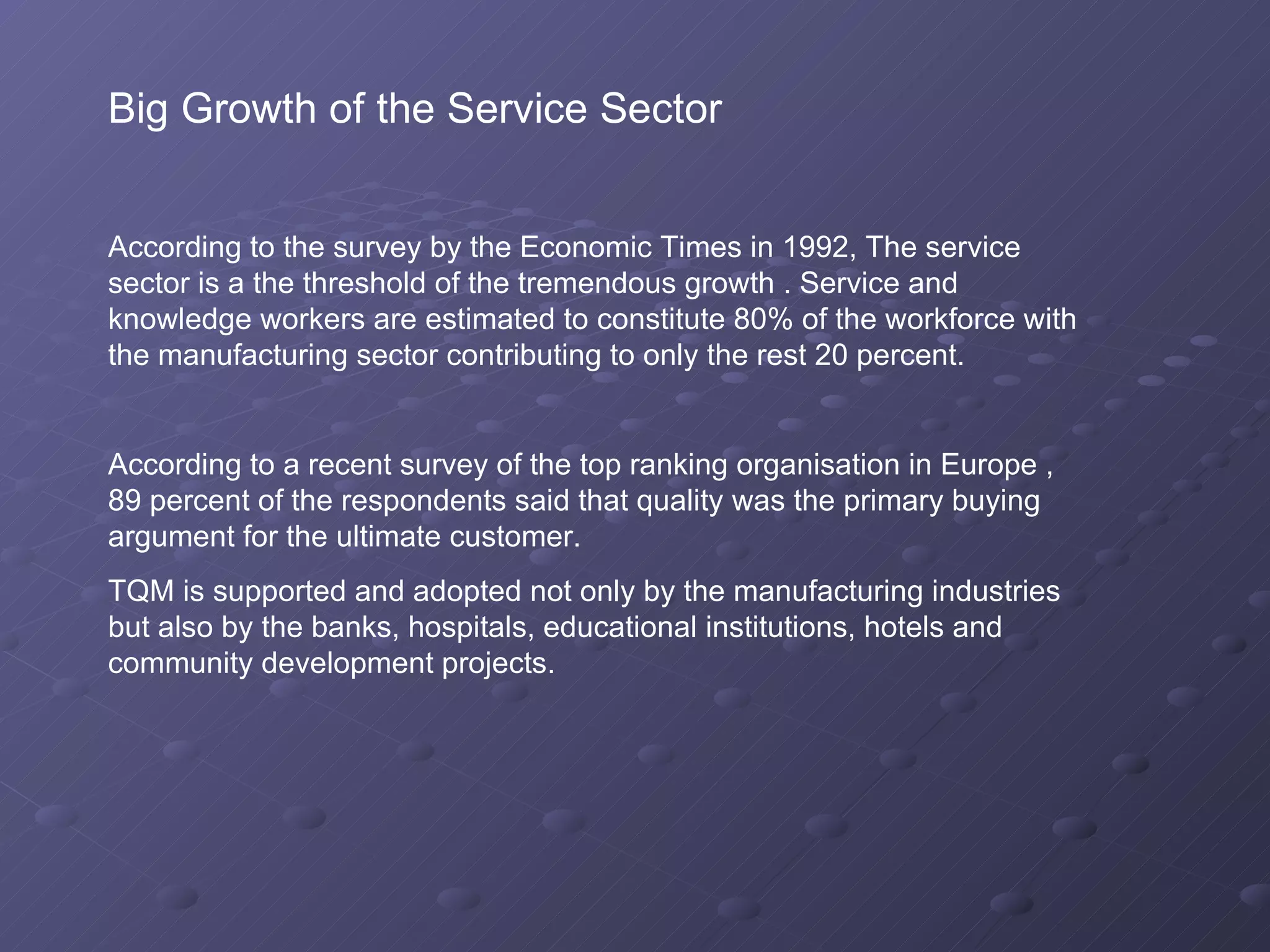 Quality Improvement in Service Industry | PPT